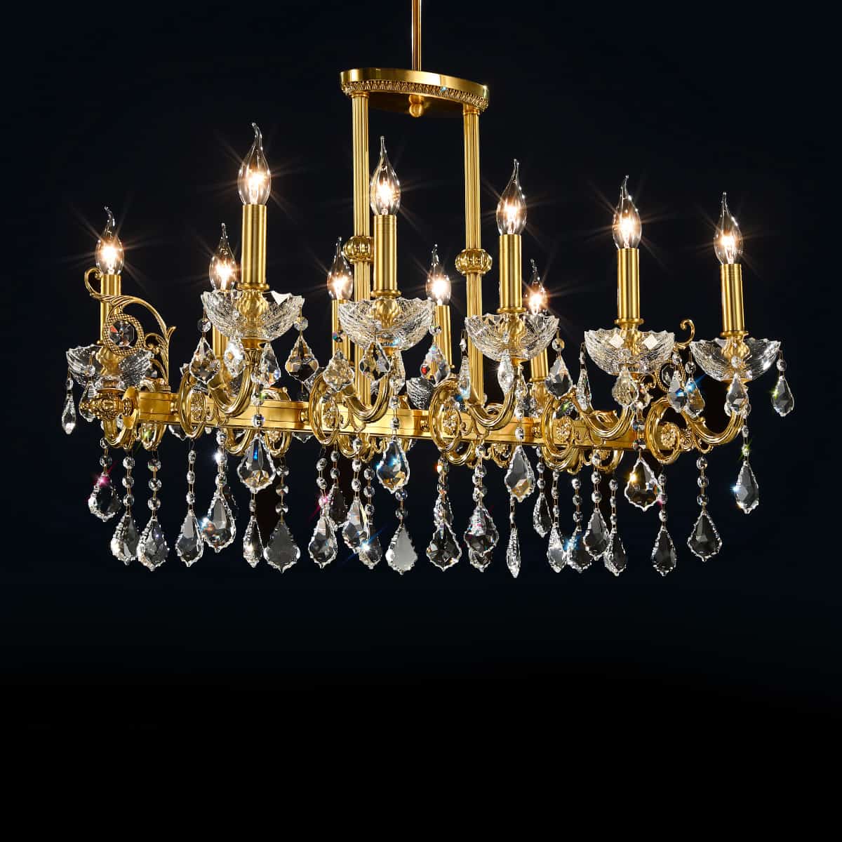 LEO-CC-0057 - 10 Light Crystal Chandelier - Leo Light Lighting